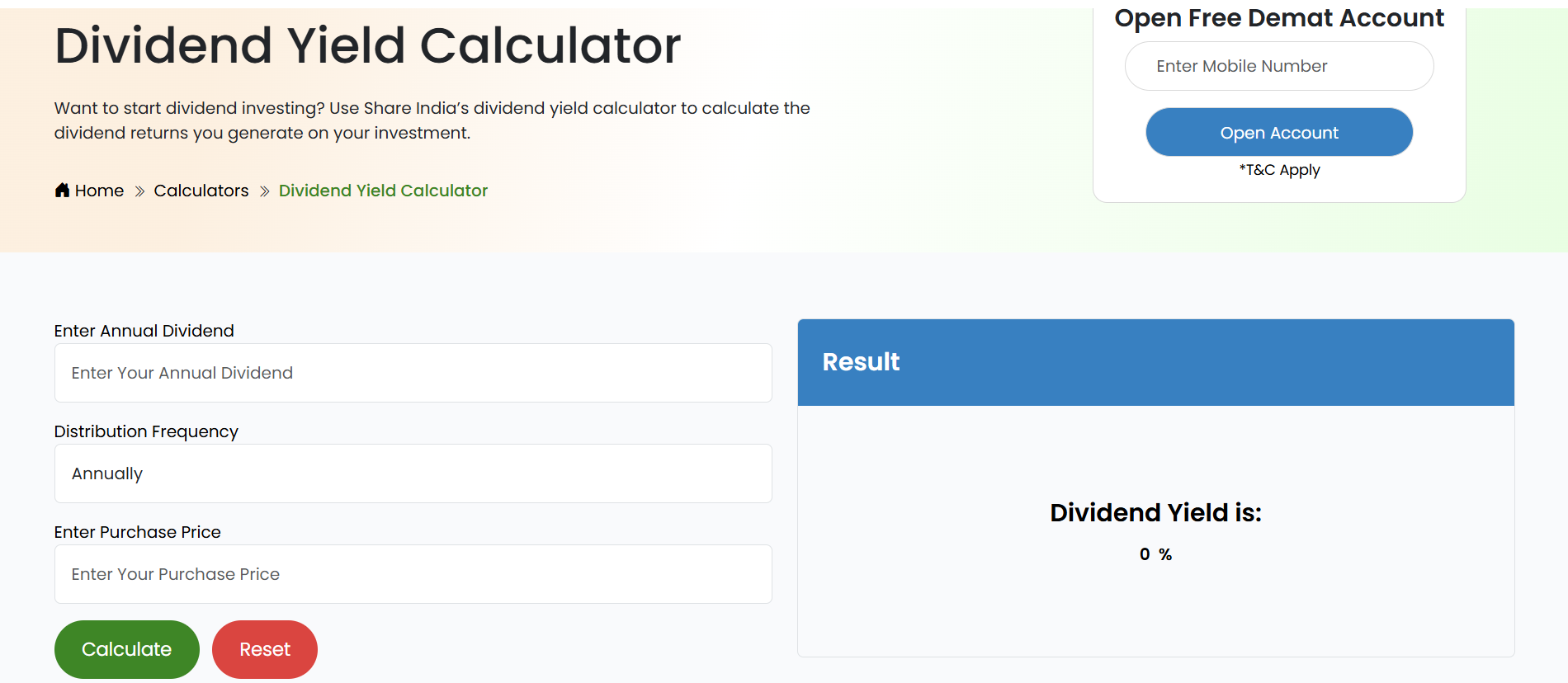 What is the formula to calculate dividend yield? - Share India